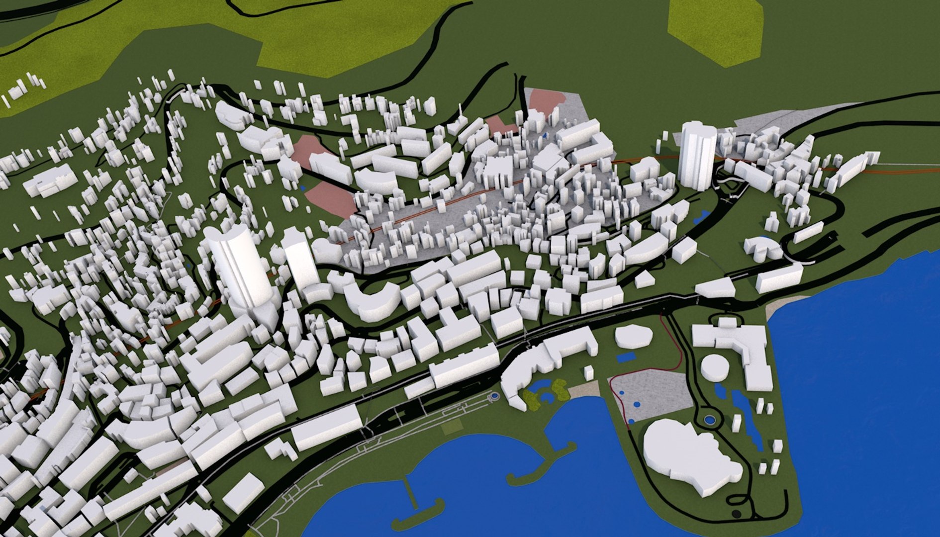 3D Monaco France Buildings - TurboSquid 1420967