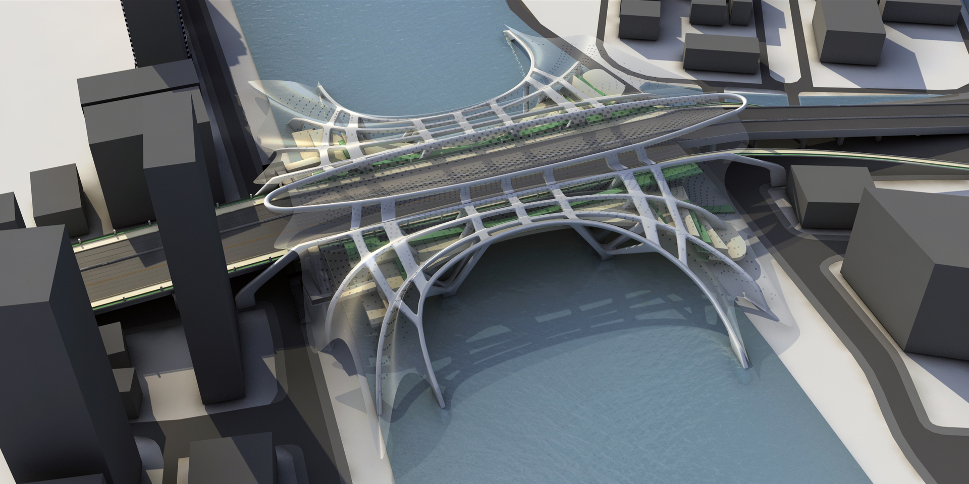 3D model concept bridge guangzhu - TurboSquid 1592257