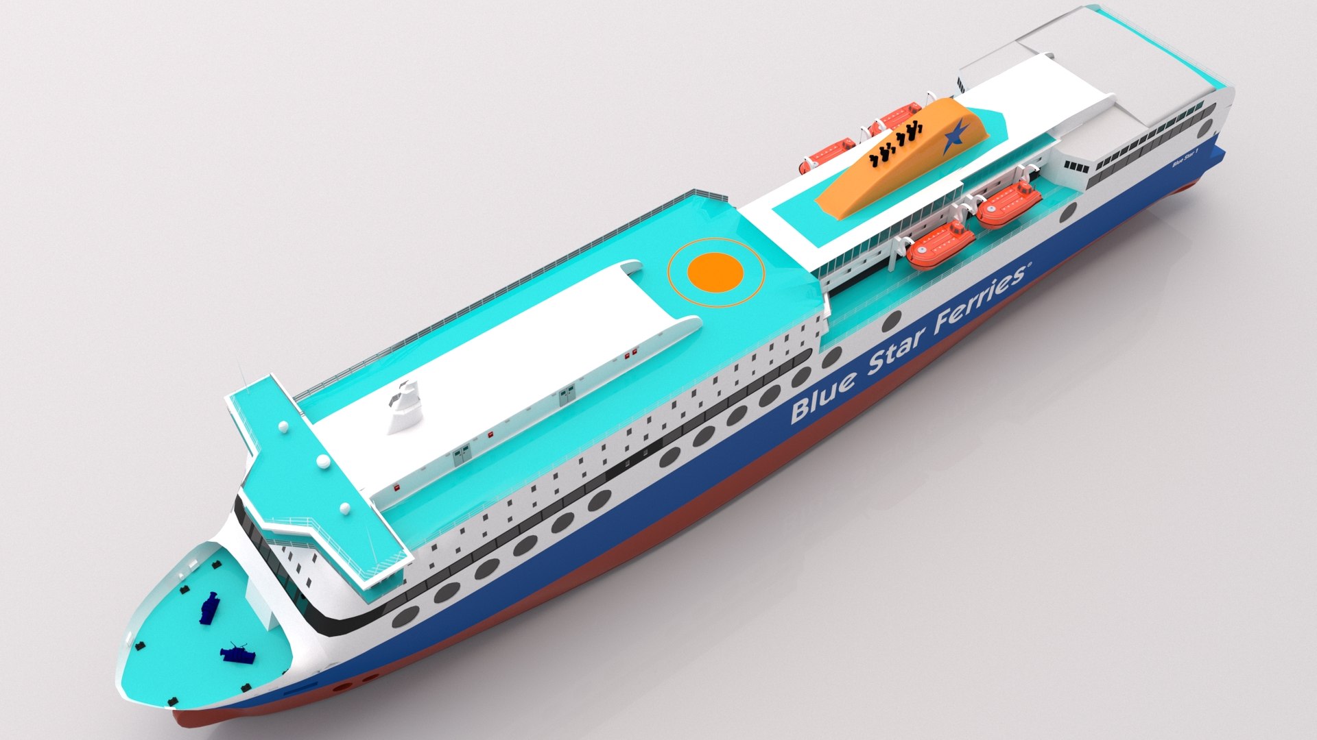 3D Blue Star Ferries - TurboSquid 1543962