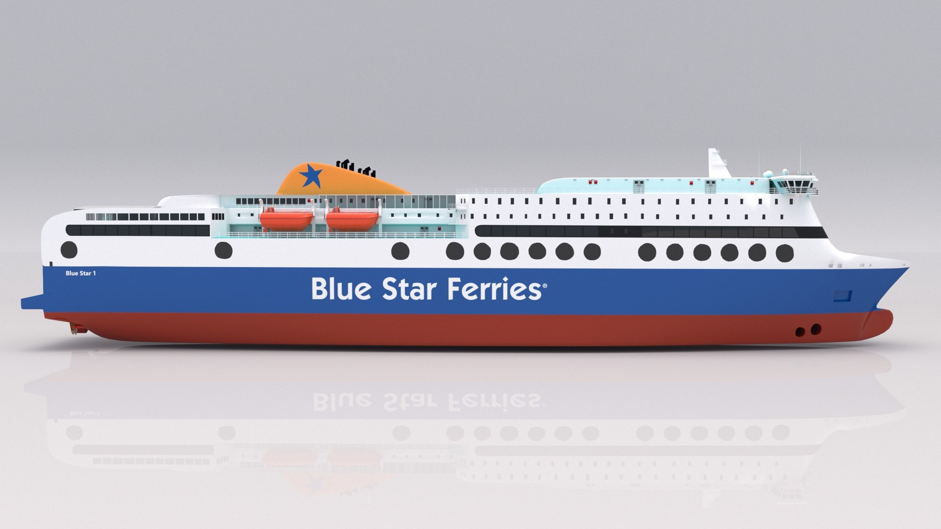 3D Blue Star Ferries - TurboSquid 1543962