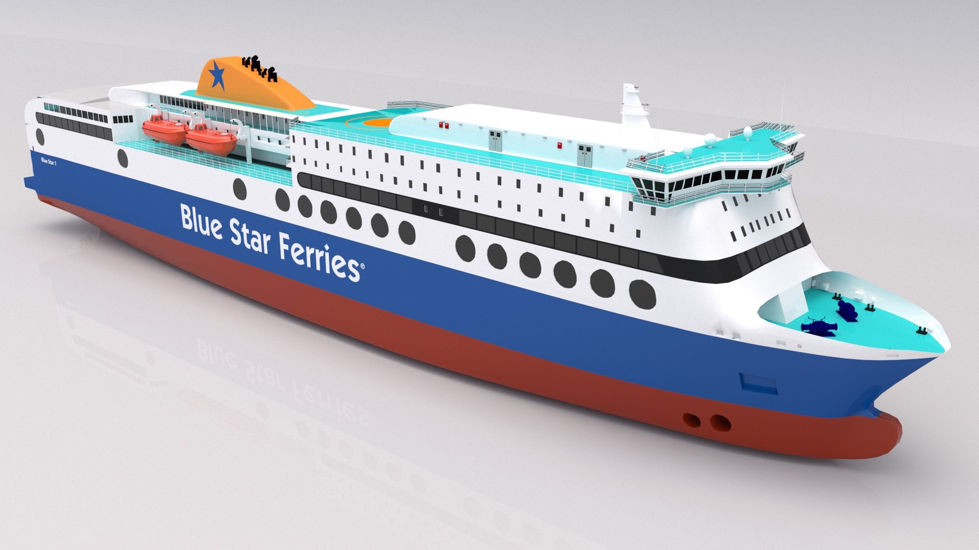 3D Blue Star Ferries - TurboSquid 1543962