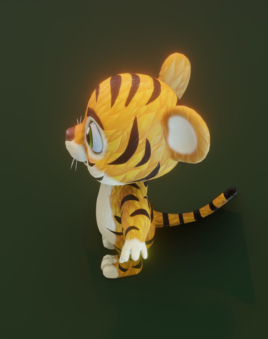 Cartoon Tiger Rigged 3D Model 3D - TurboSquid 1812939
