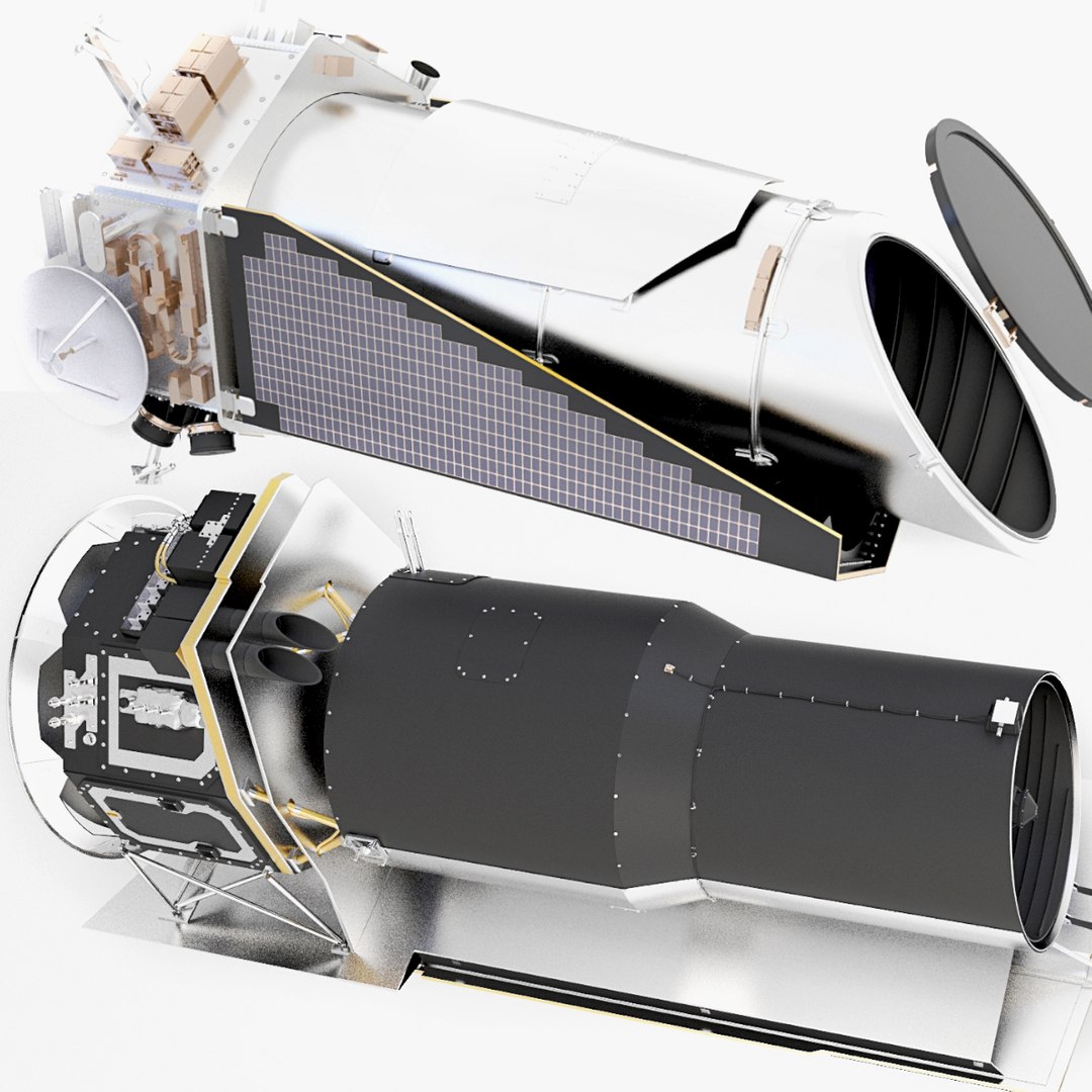Spitzer Kepler Space Telescopes V1 3D Model - TurboSquid 2442295