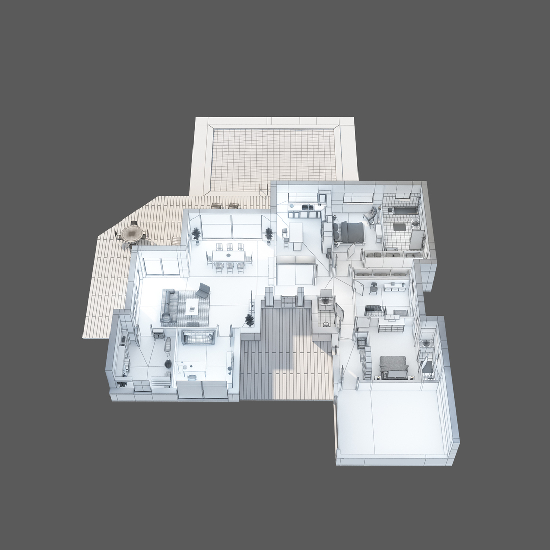 3D Lighting Floor Plan Scene Model - TurboSquid 1200746