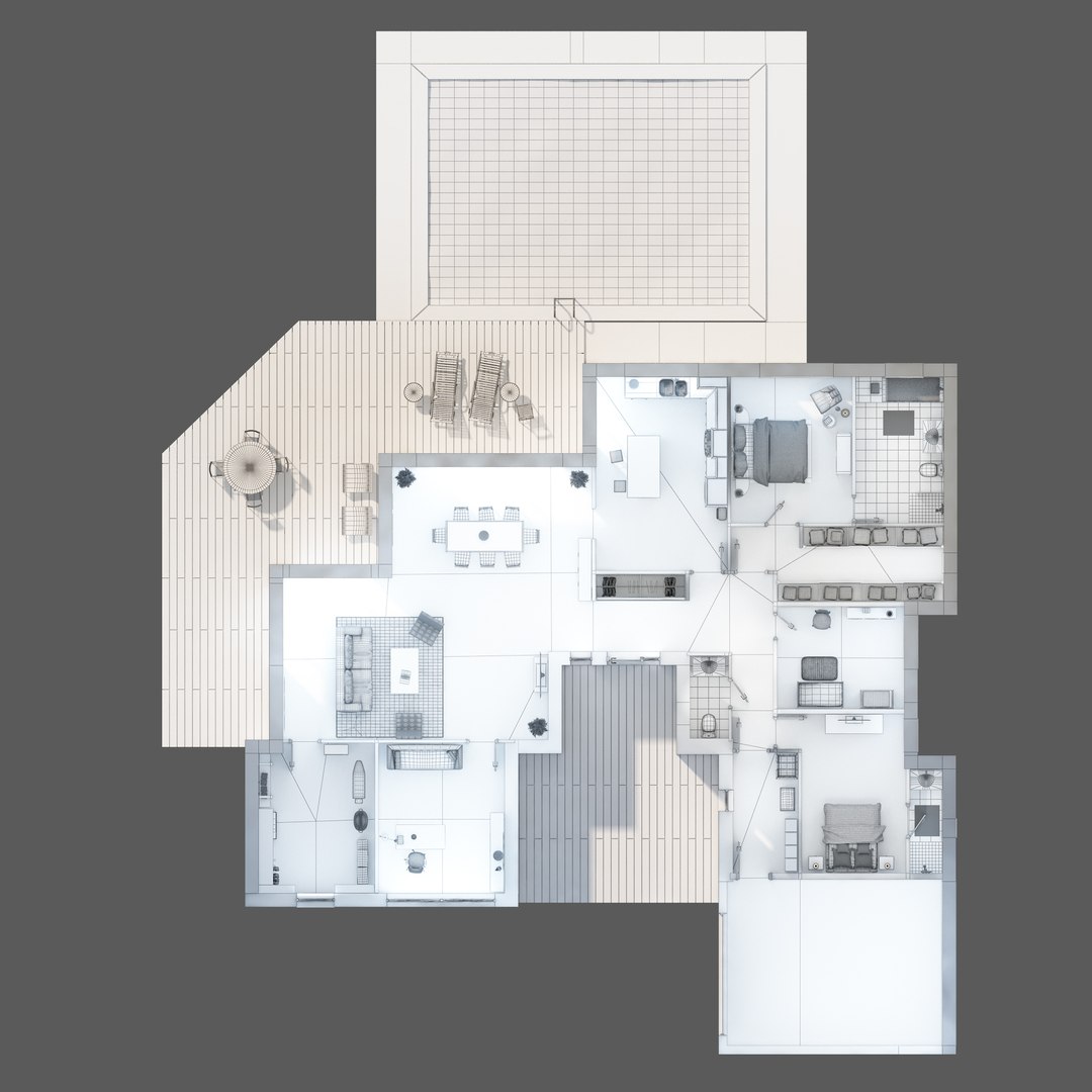 3D Lighting Floor Plan Scene Model - TurboSquid 1200746