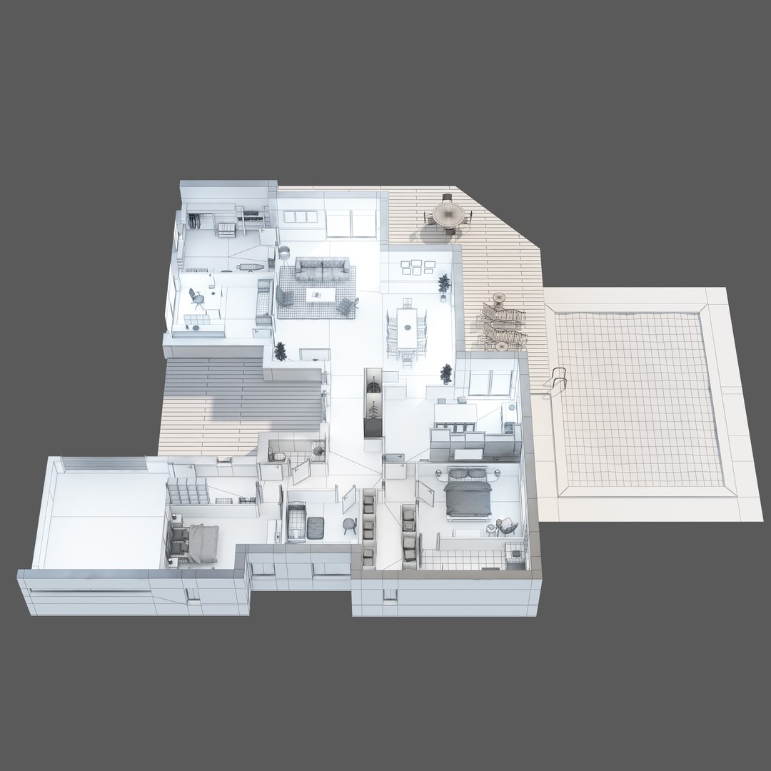 3D Lighting Floor Plan Scene Model - TurboSquid 1200746