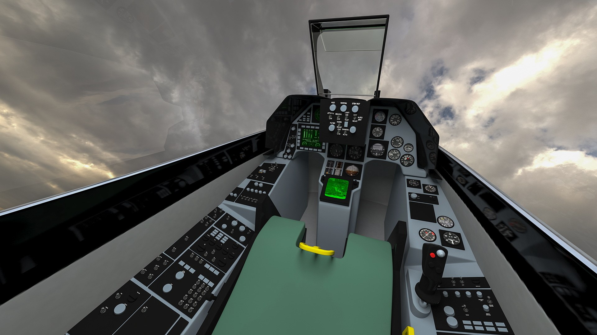 3D Fighter F-16 With Missile Launcher LAU-129 Rigged - TurboSquid 2287689