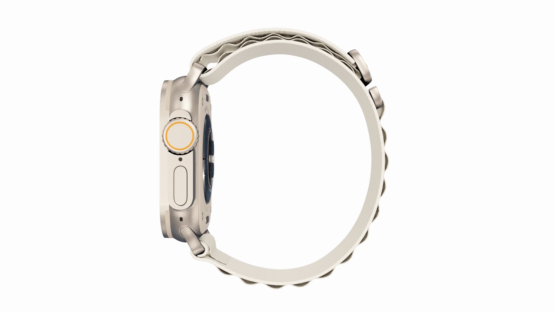 Apple Watch Ultra Titanium Case With Starlight Alpine Loop 3D Model ...