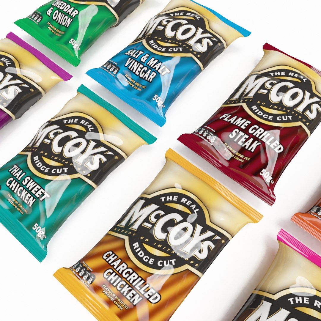 3d Crisp Chip Packets Model