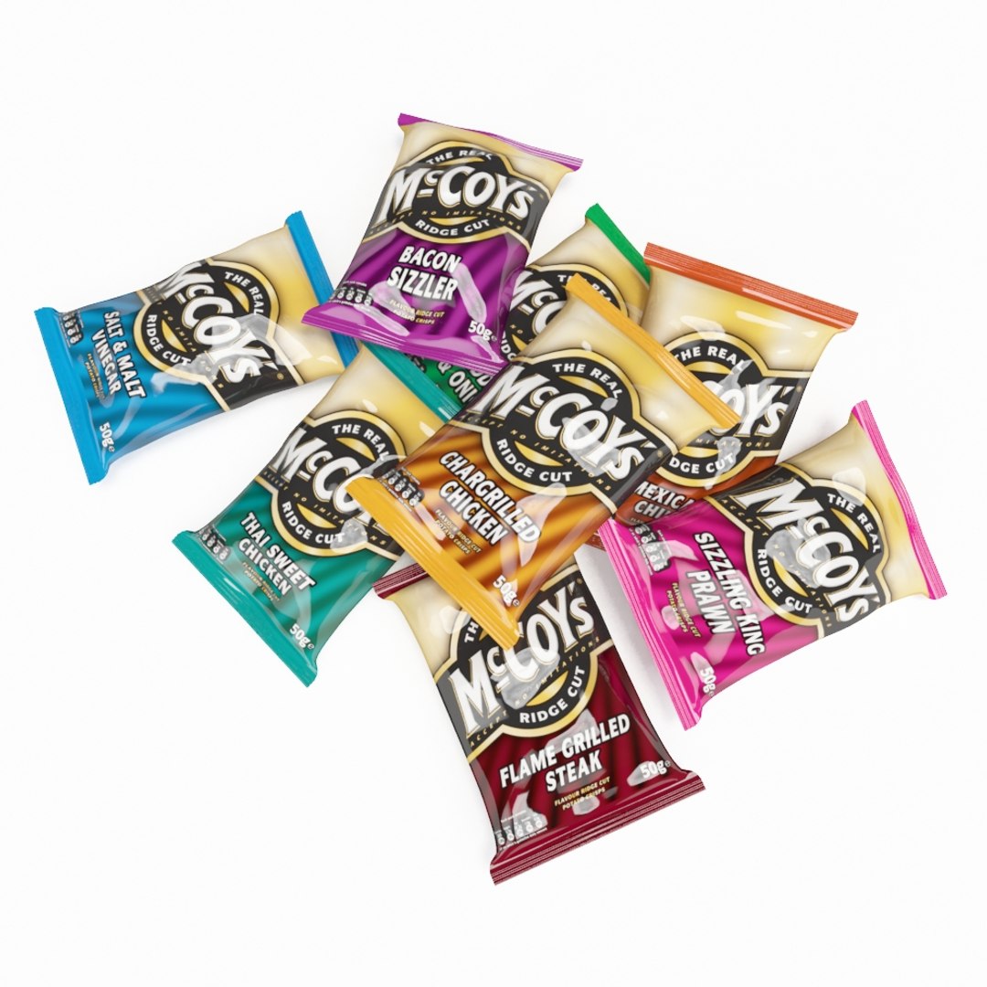 3d Crisp Chip Packets Model