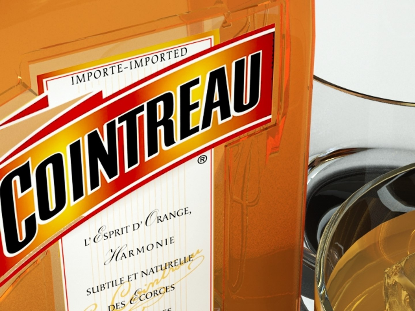 3d Model Cointreau Liquor Bottle