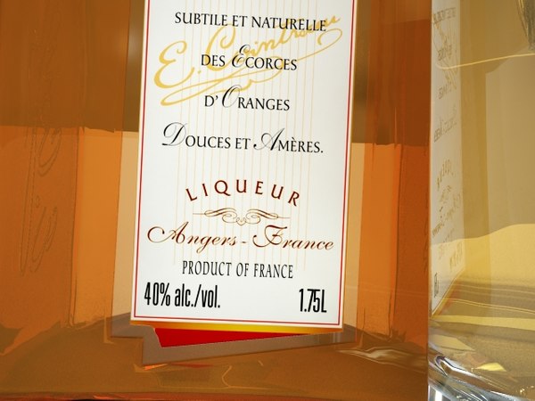 3d model cointreau liquor bottle