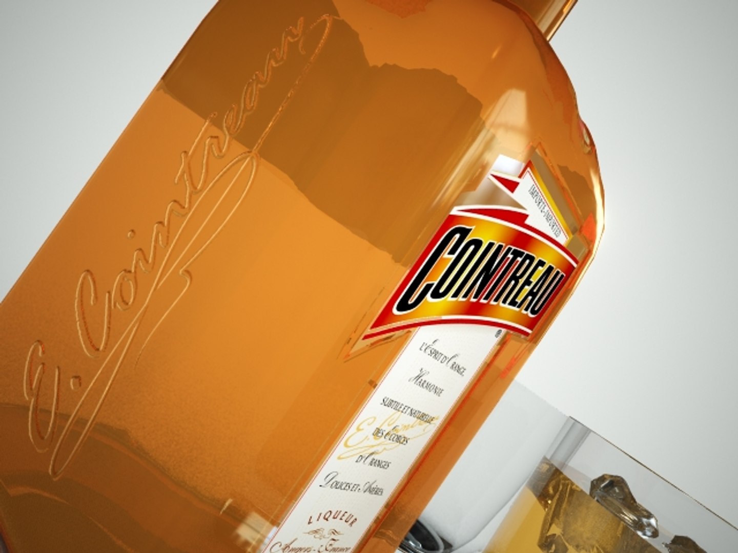 3d Model Cointreau Liquor Bottle