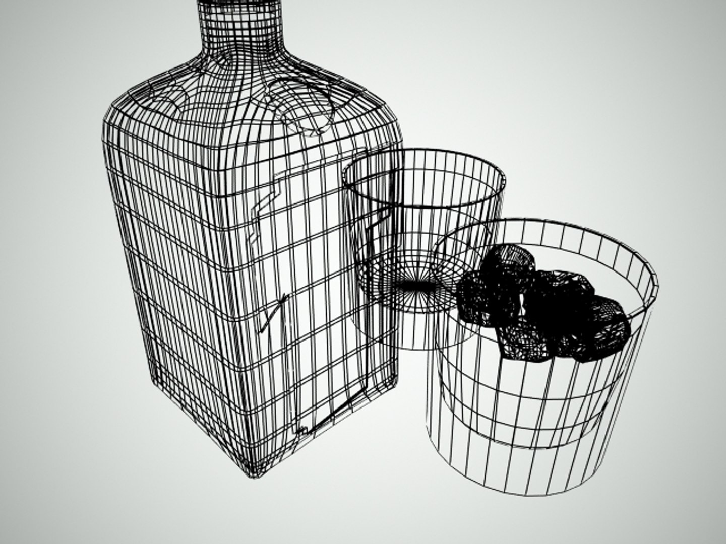 3d Model Cointreau Liquor Bottle