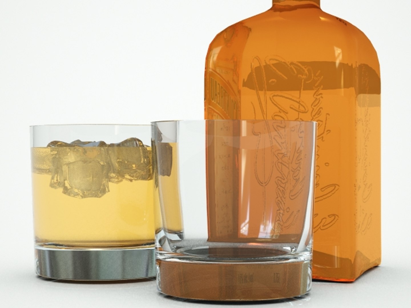 3d Model Cointreau Liquor Bottle