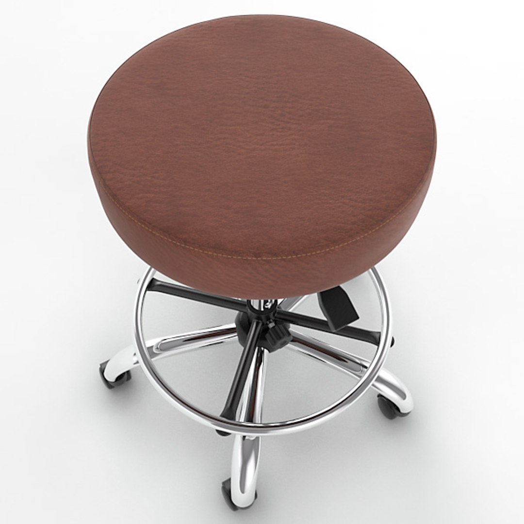 3d ergonomic stool height adjustment model