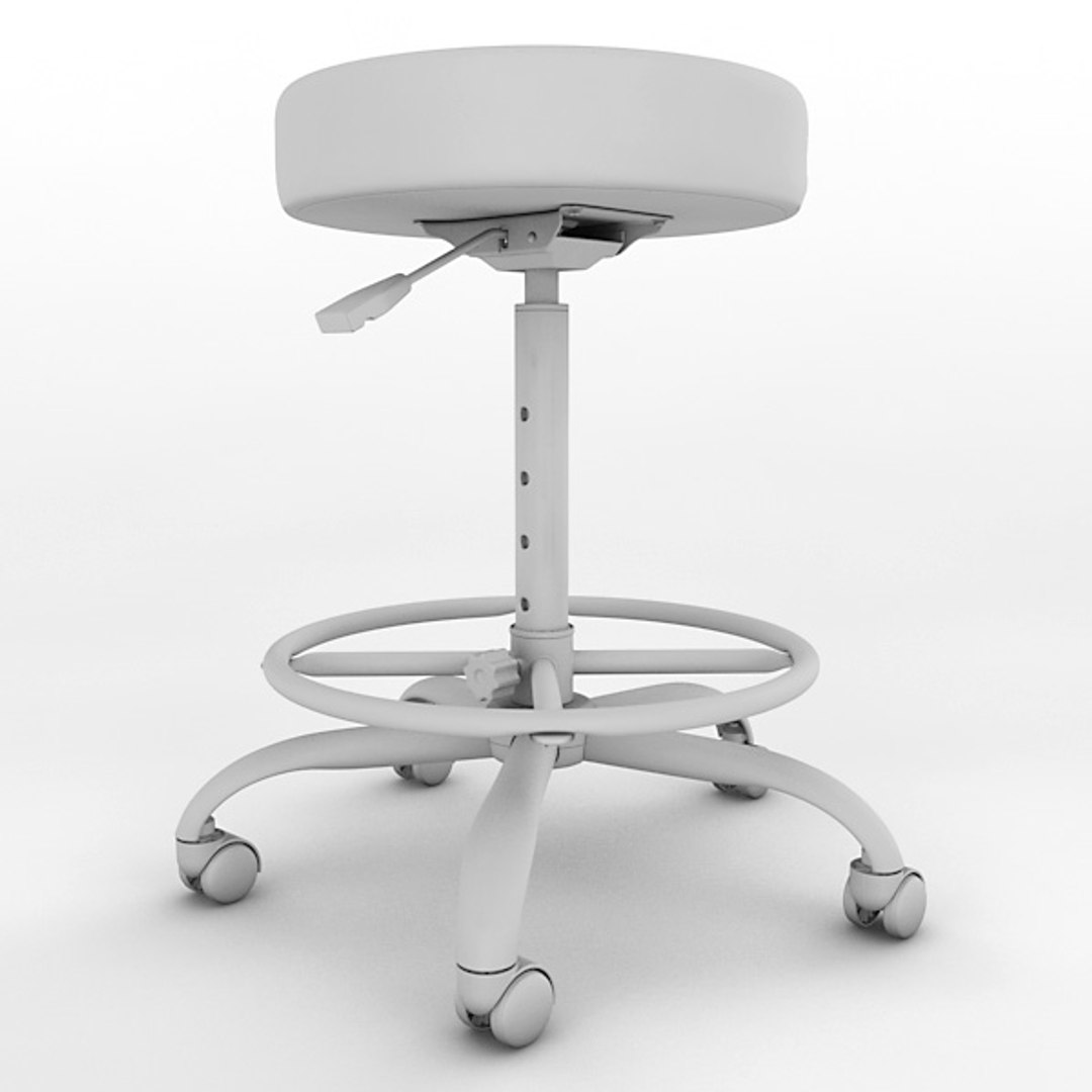 3d ergonomic stool height adjustment model