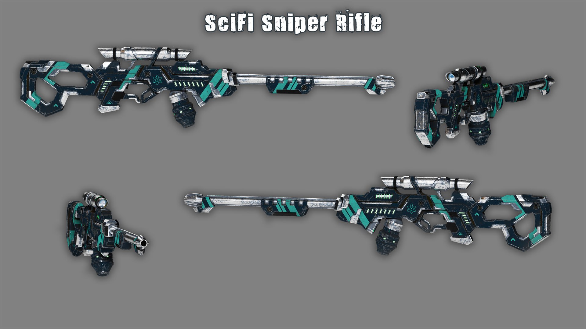 Free 3D FREE - SciFi Sniper Rifle Game Ready Asset With 2k 4k Textures ...