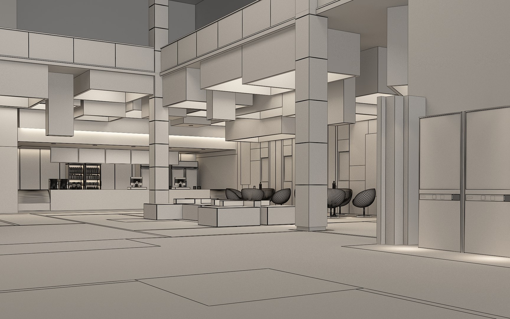 Cinema Lobby 03 Model - TurboSquid 1959901