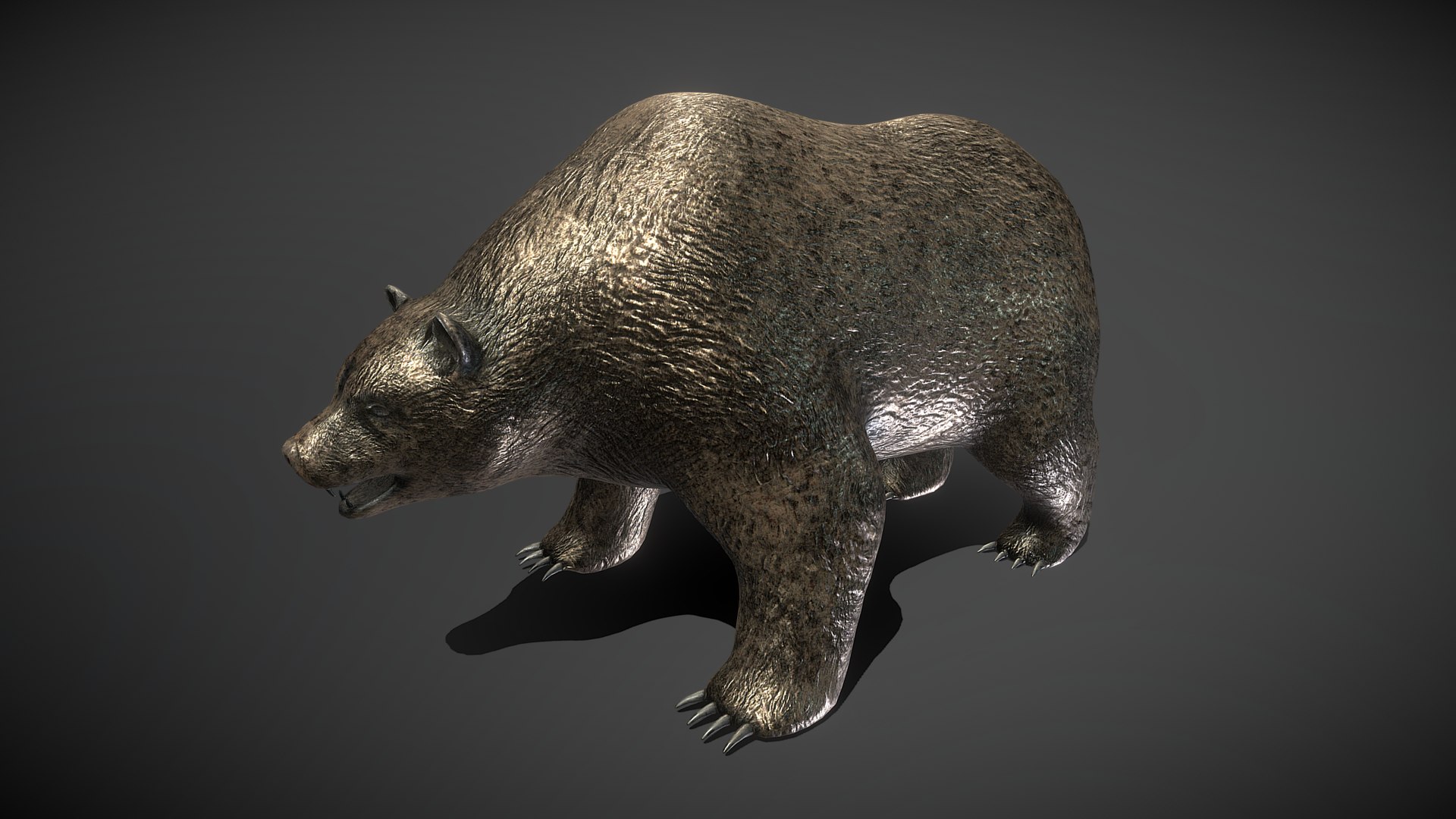 Bear Bronze Statue 3D Model - TurboSquid 2008603