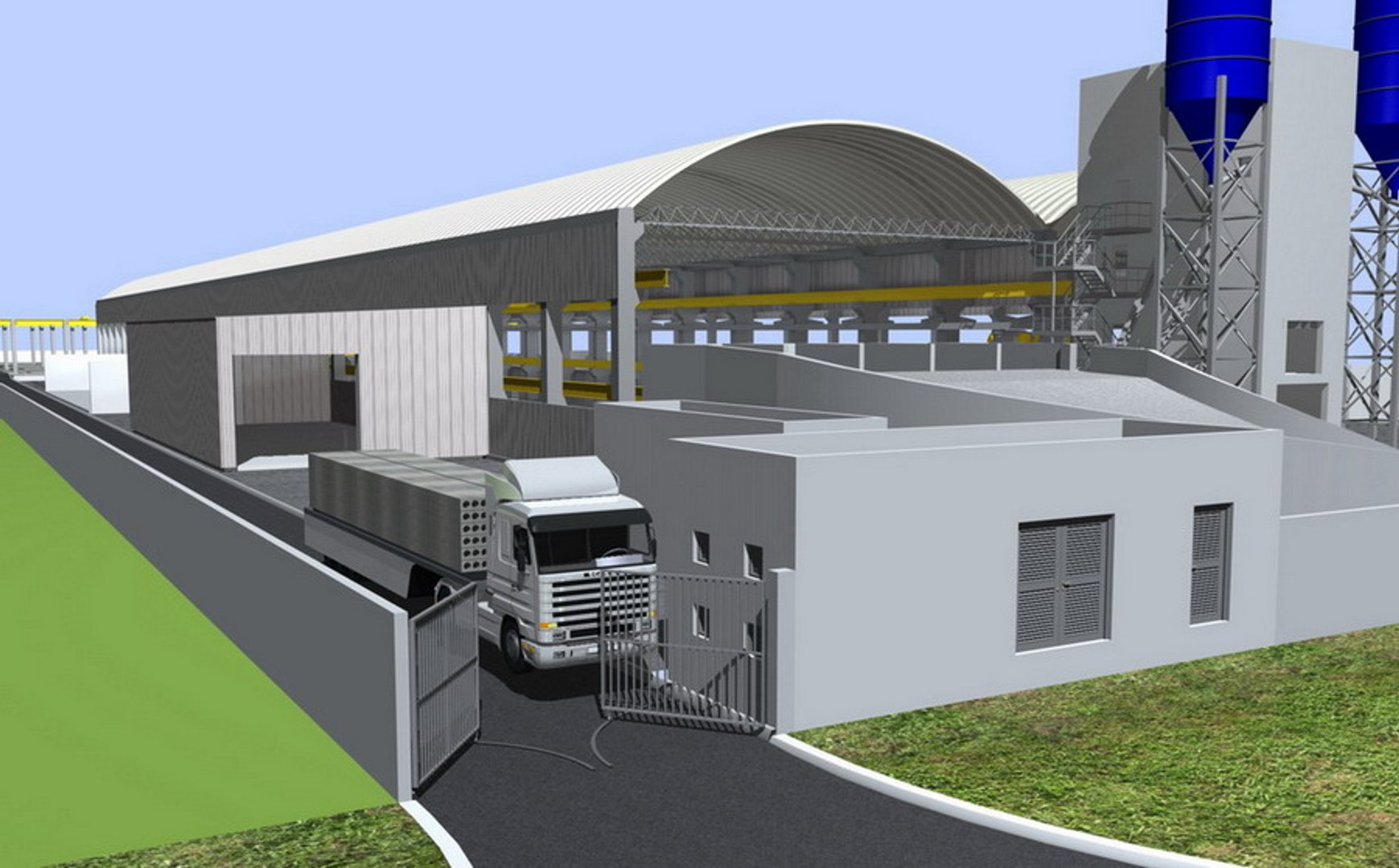 3d Model Of Precast Factory Building