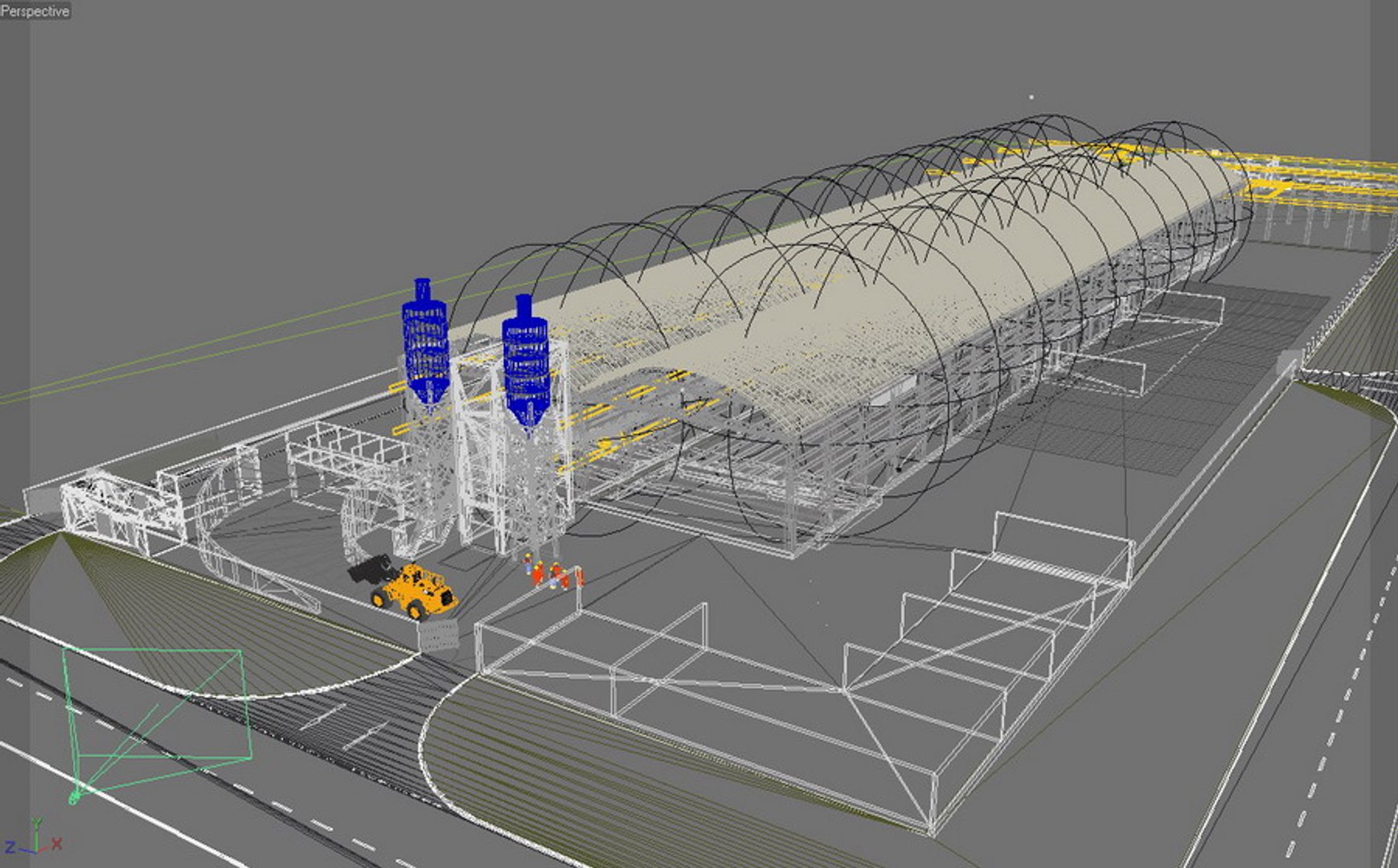 3d Model Of Precast Factory Building
