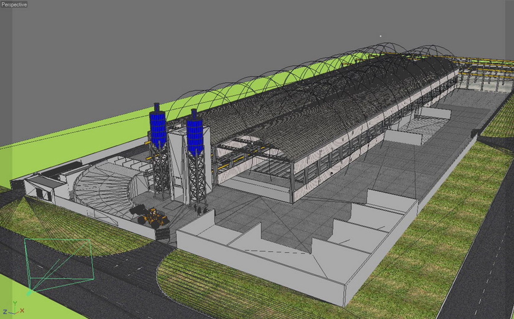 3d Model Of Precast Factory Building