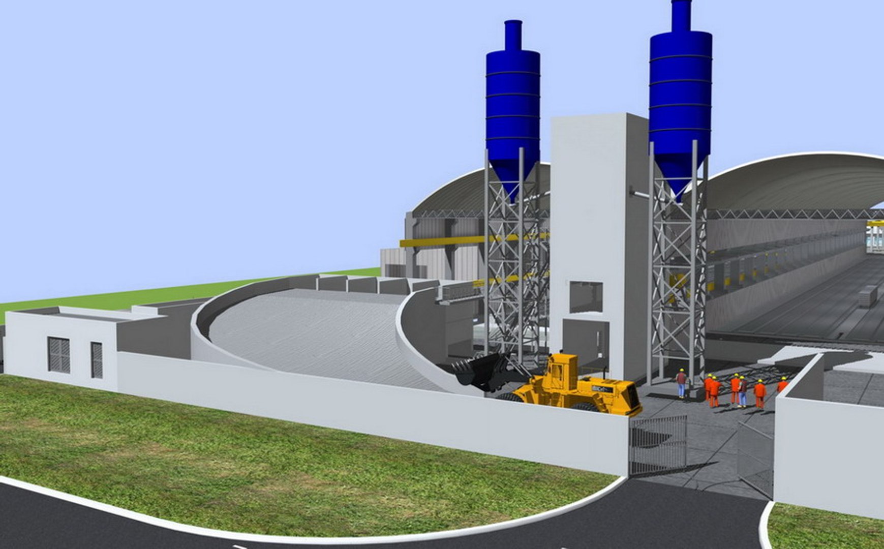 3d Model Of Precast Factory Building