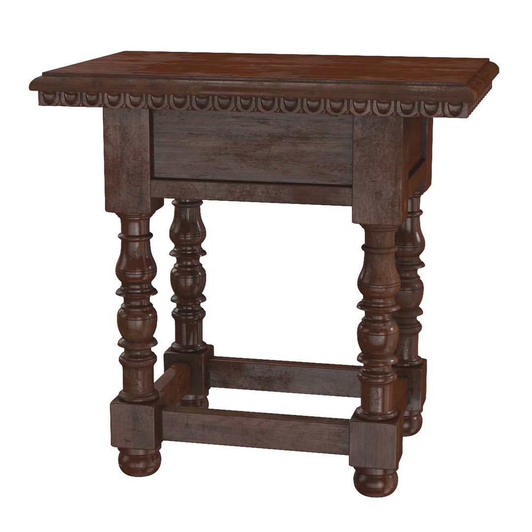 Late 19th Century Italian Side Table 3D Model - TurboSquid 2084800