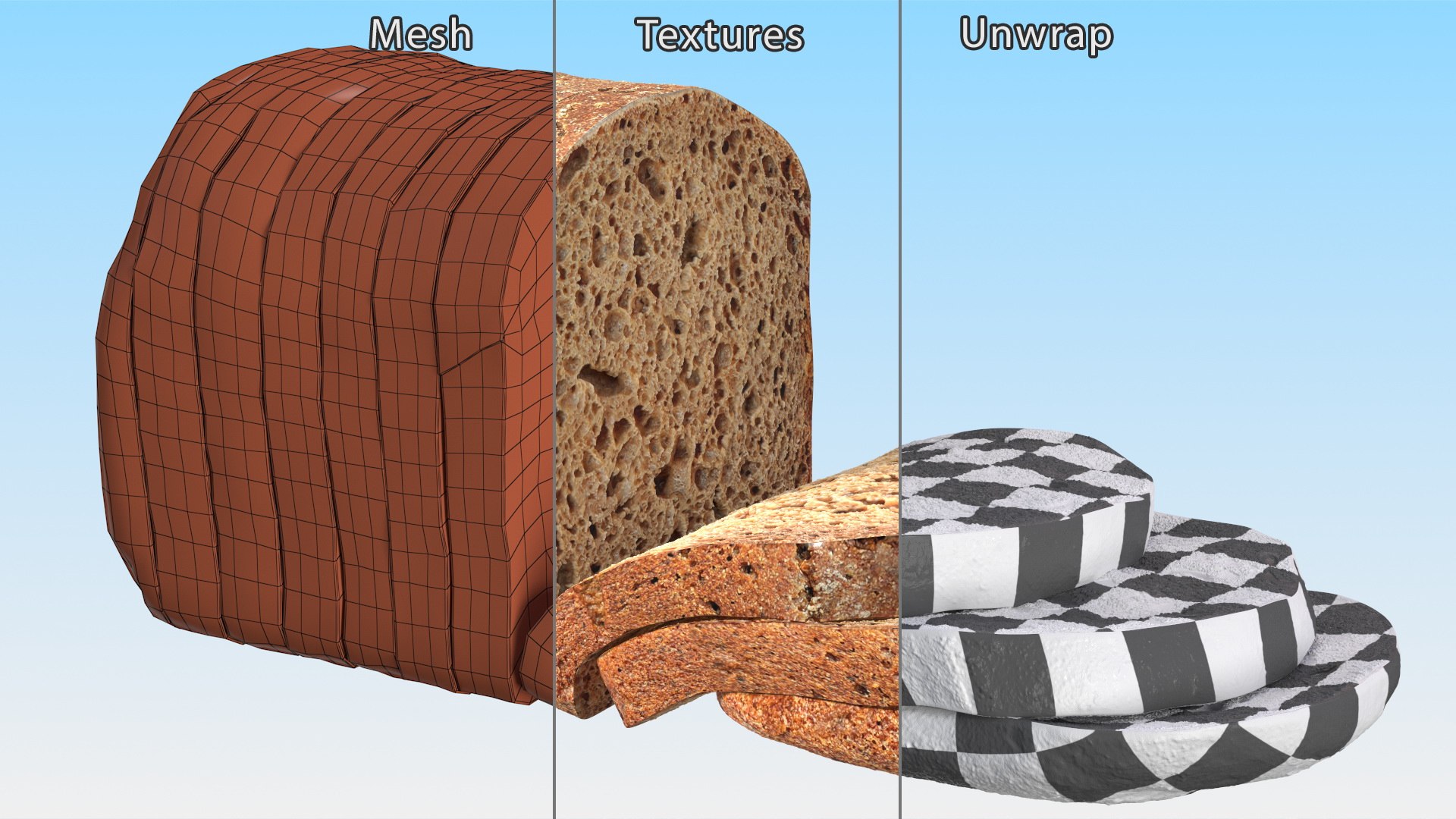 3D Wooden Bread Box With Bread Collection - TurboSquid 2202264