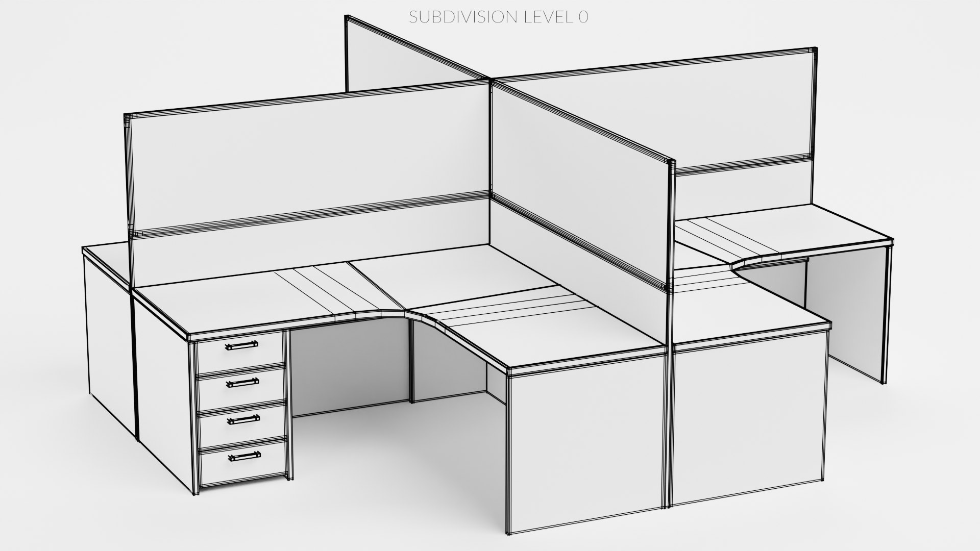 Cubicle 3D Model - TurboSquid 1901330