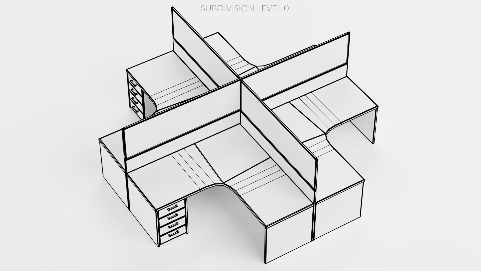 Cubicle 3D Model - TurboSquid 1901330