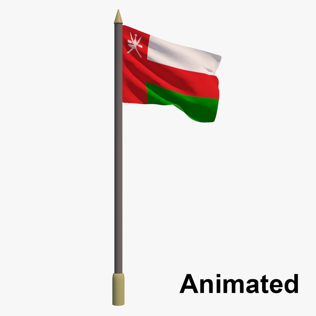 Flag oman - animation 3D model - TurboSquid 1190135