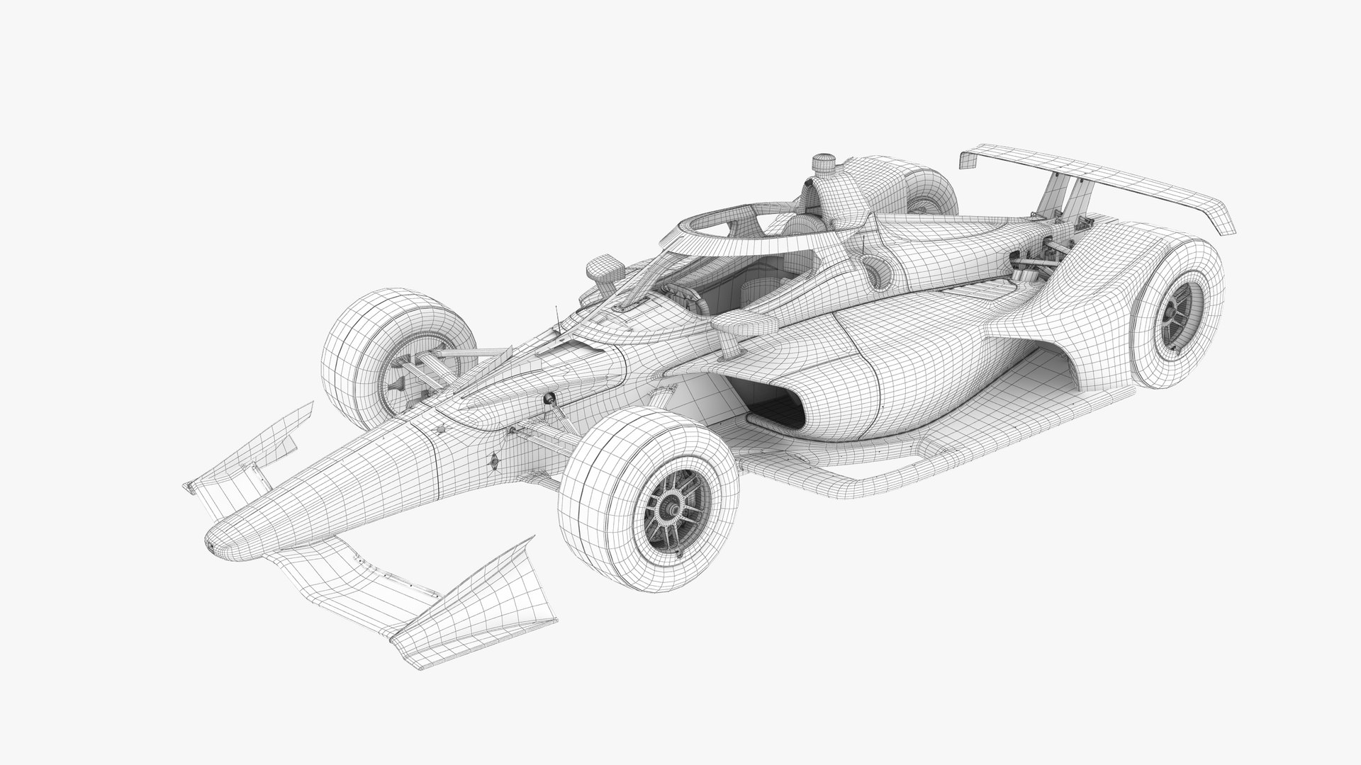 3D Dallara DW12 Aeroscreen Oval Speedway Template - TurboSquid 2232609