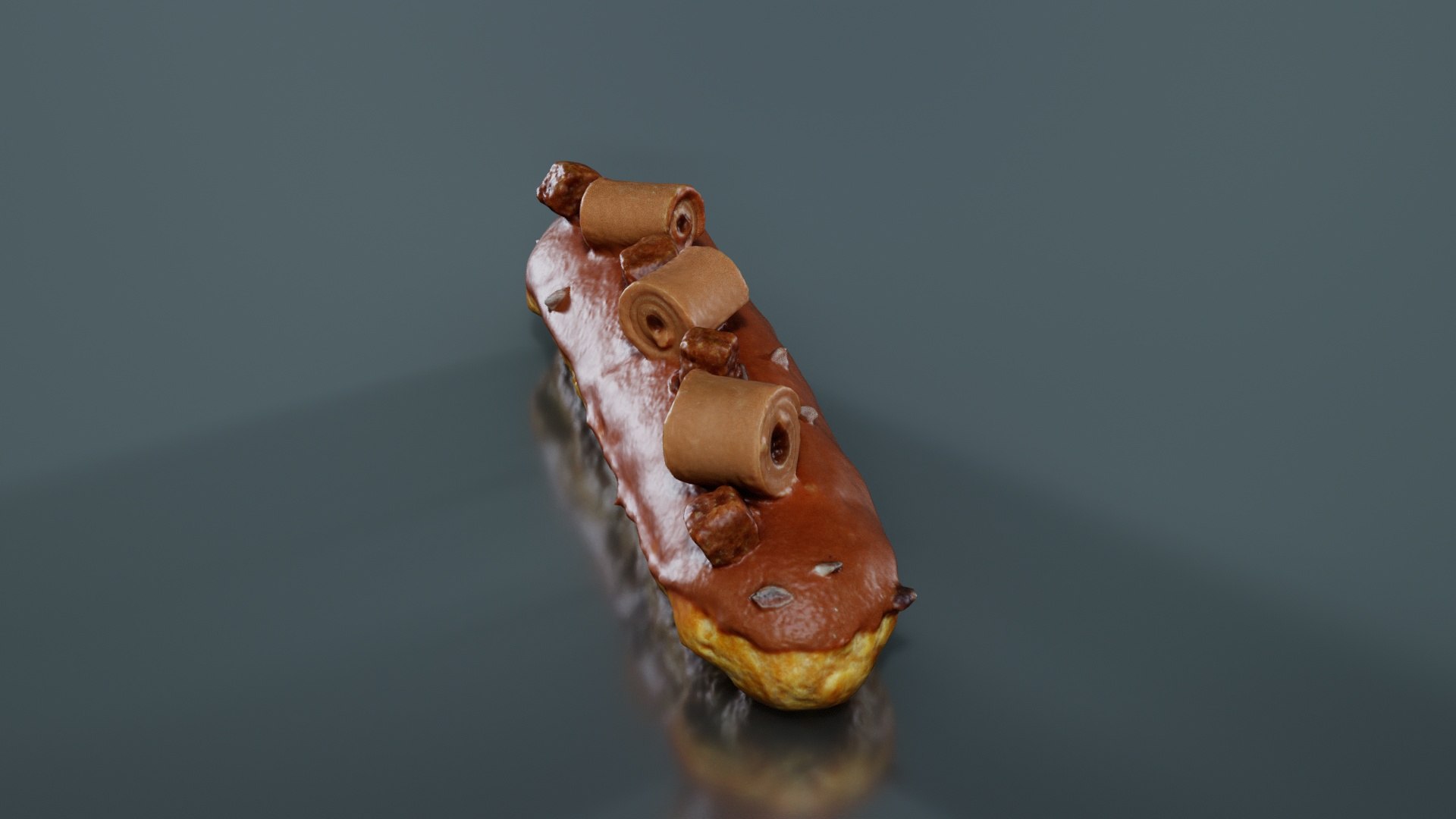 Chocolate Eclair Remastered 3D Model - TurboSquid 2362137