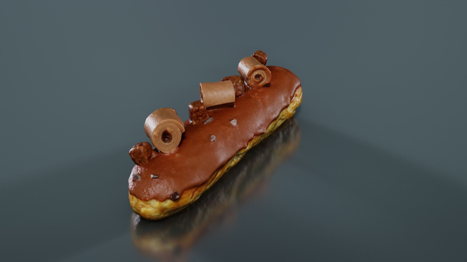 Chocolate Eclair Remastered 3D Model - TurboSquid 2362137