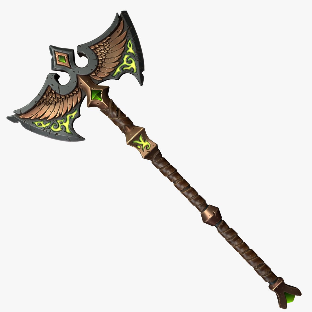 Rune two handed poleaxe 3D - TurboSquid 1831575