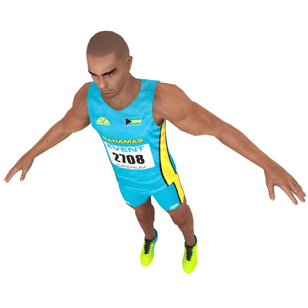 3D Sprinter Athlete - TurboSquid 1302409