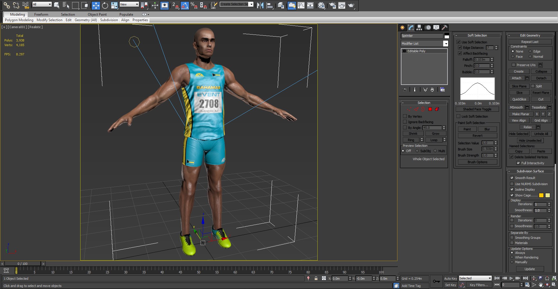 3D Sprinter Athlete - TurboSquid 1302409