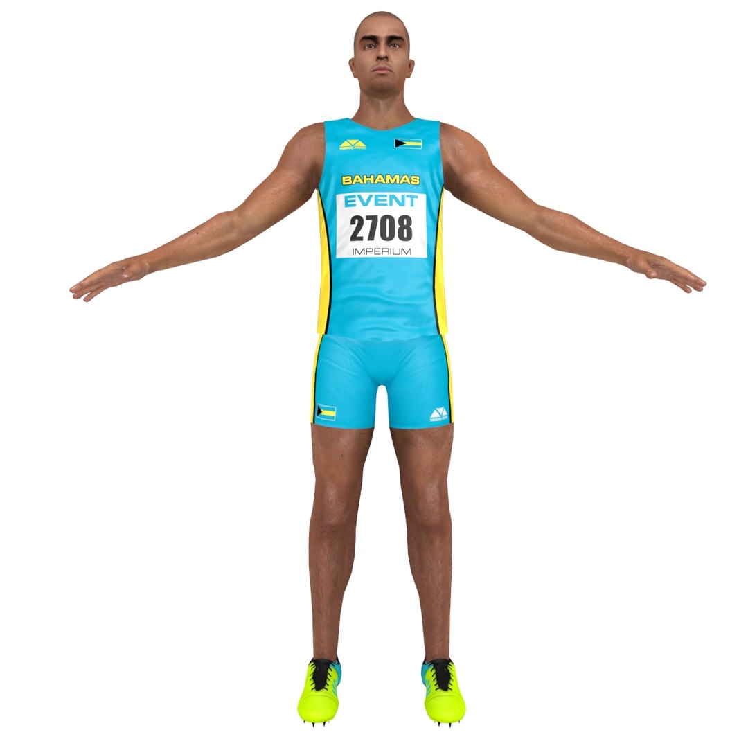 3D Sprinter Athlete - TurboSquid 1302409