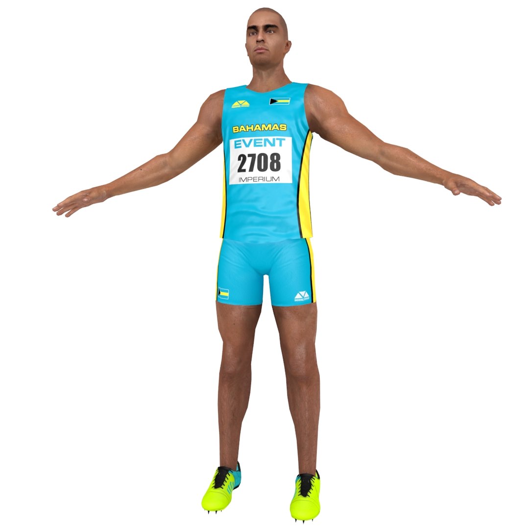 3D Sprinter Athlete - TurboSquid 1302409