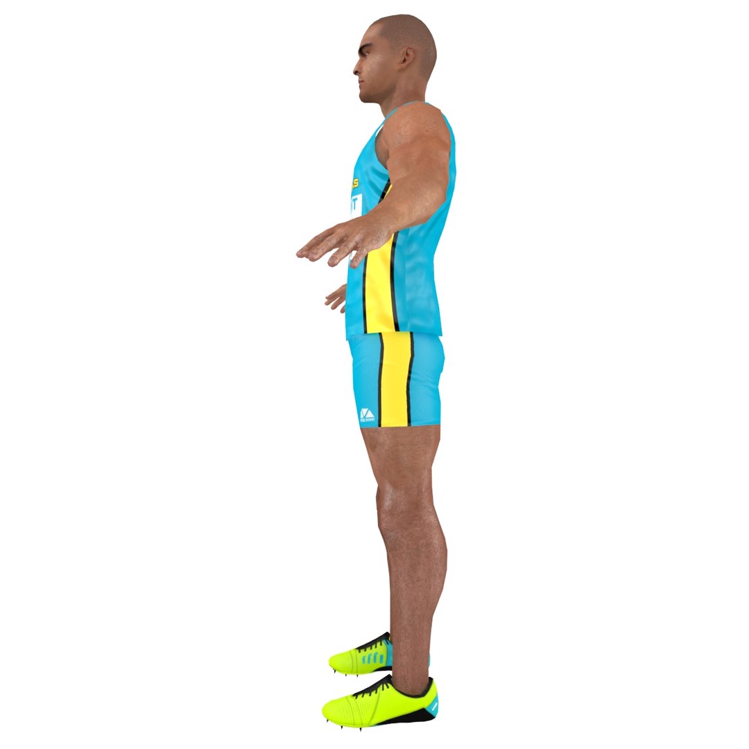 3D Sprinter Athlete - TurboSquid 1302409
