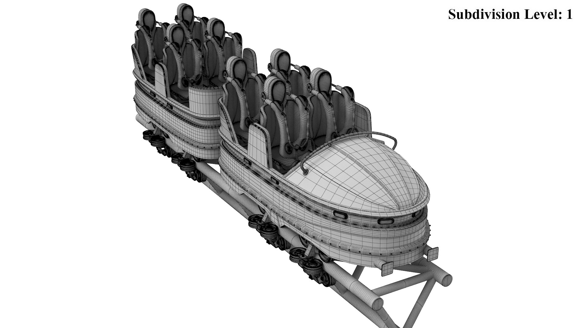 Three Detailed Rides Amusement Park 3D model - TurboSquid 2096773