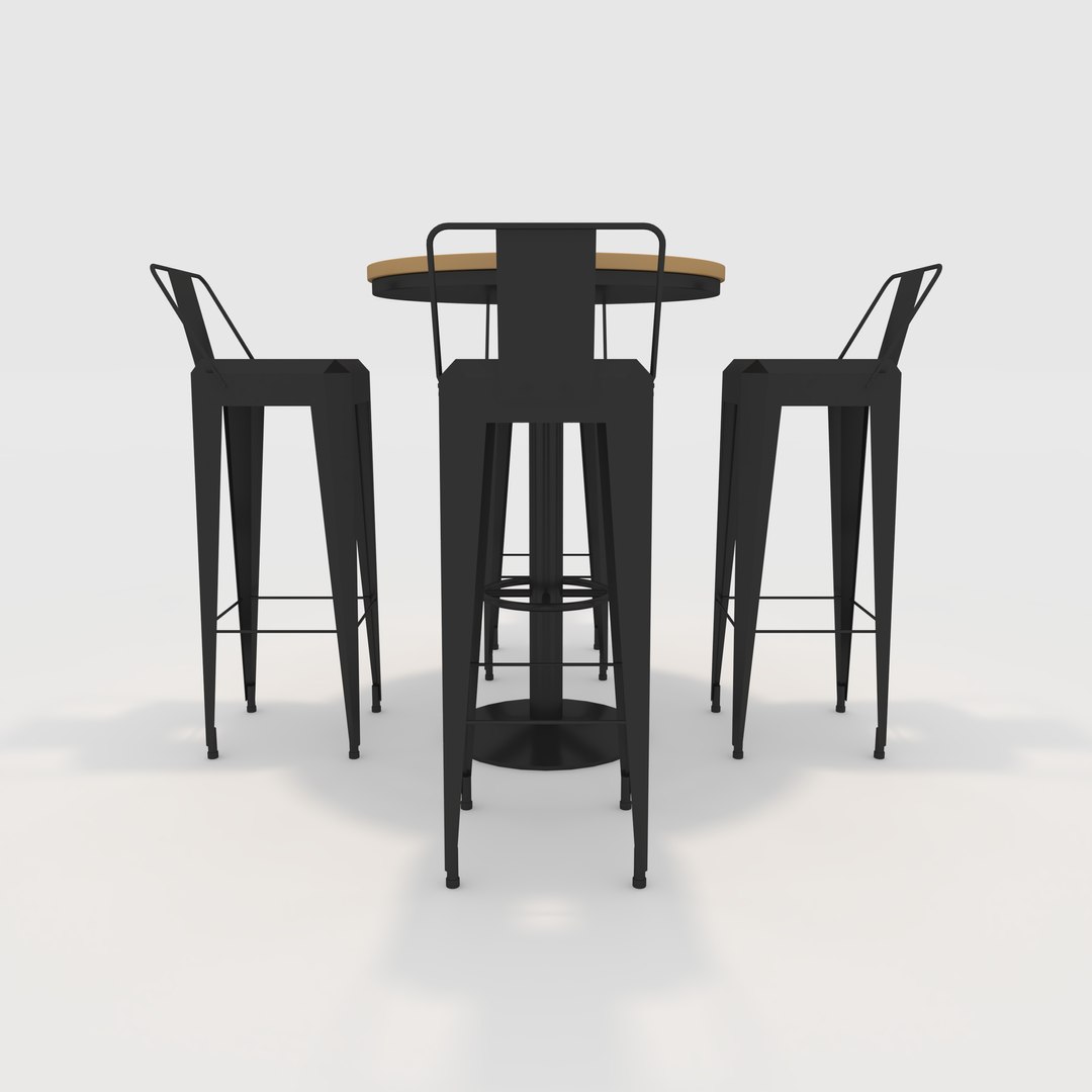 3D Model Bar Table And Chair 10 - TurboSquid 2286435