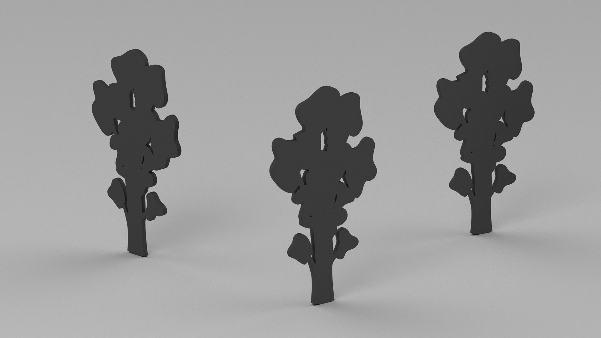 3D Small Tree Silhouette Model - TurboSquid 2225231