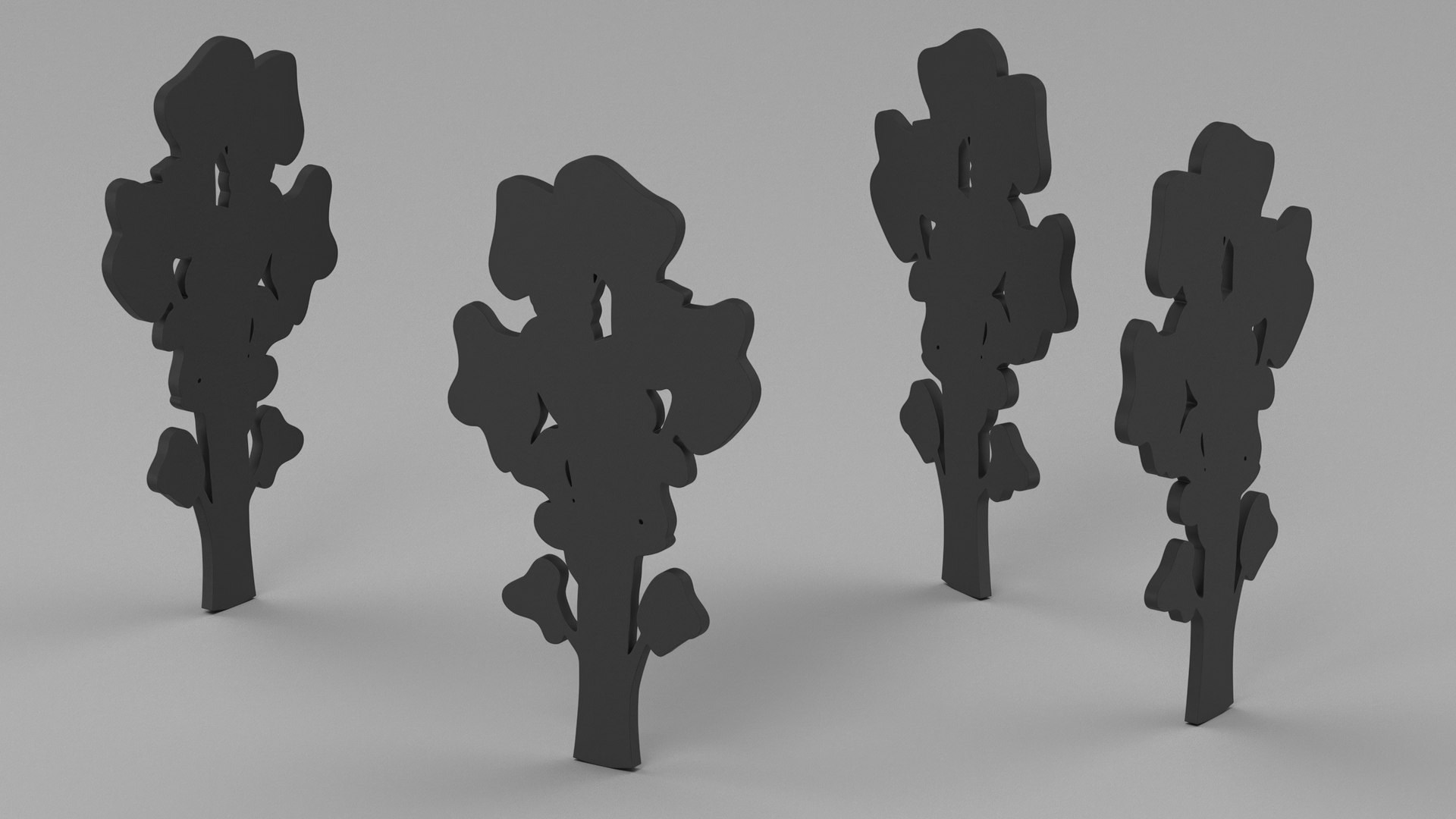 3D Small Tree Silhouette Model - TurboSquid 2225231