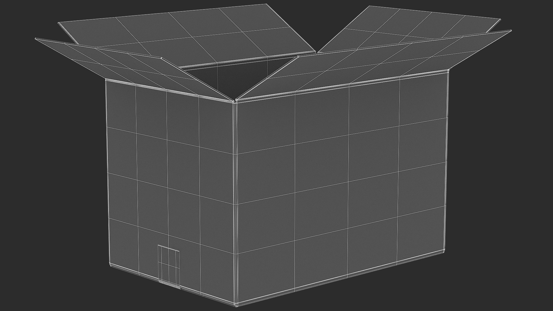 3D Cardboard Box 3 Open V1 - TurboSquid 2287076