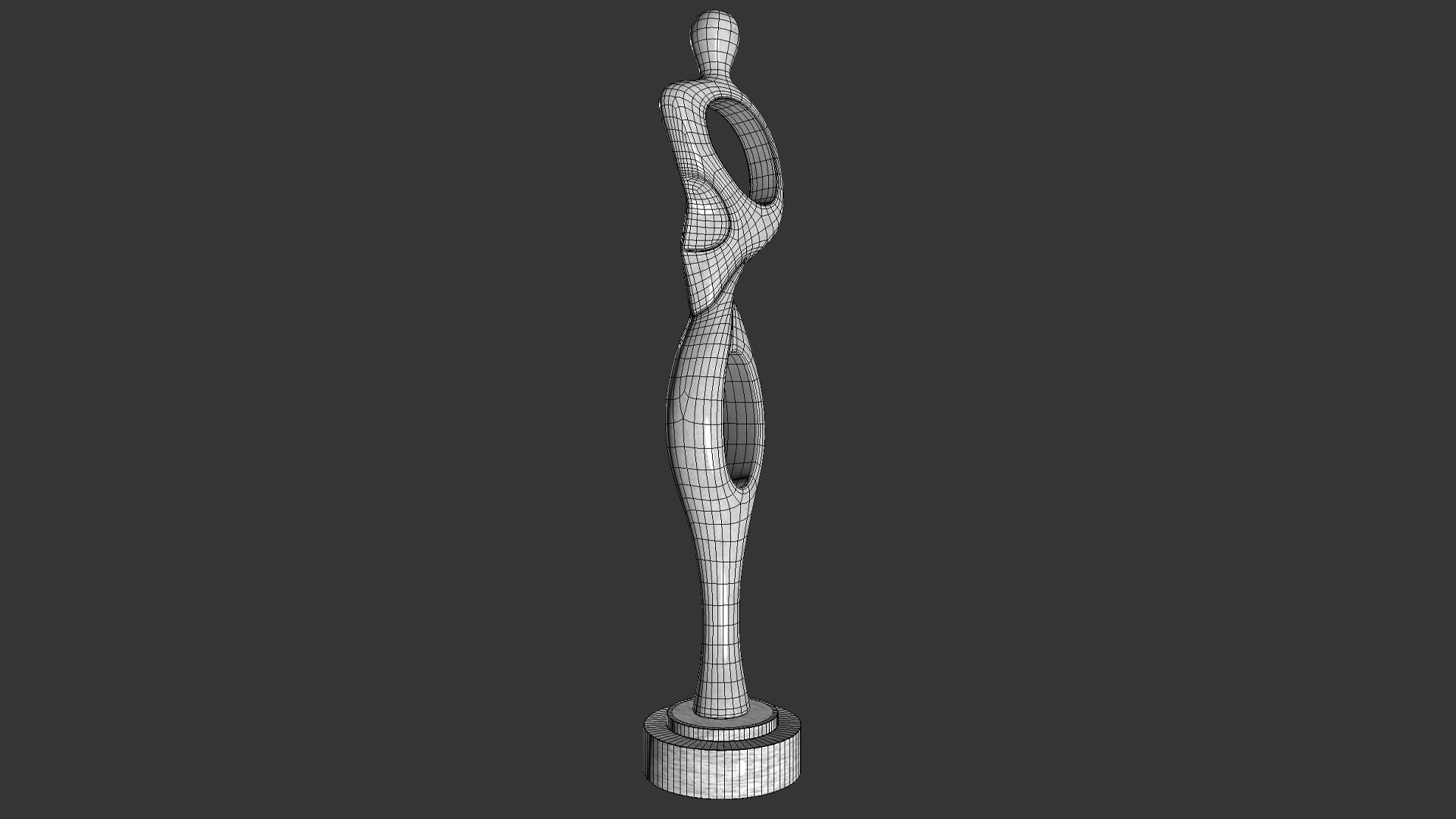 3D Contour Modern Figure Floor Sculpture - TurboSquid 2289317