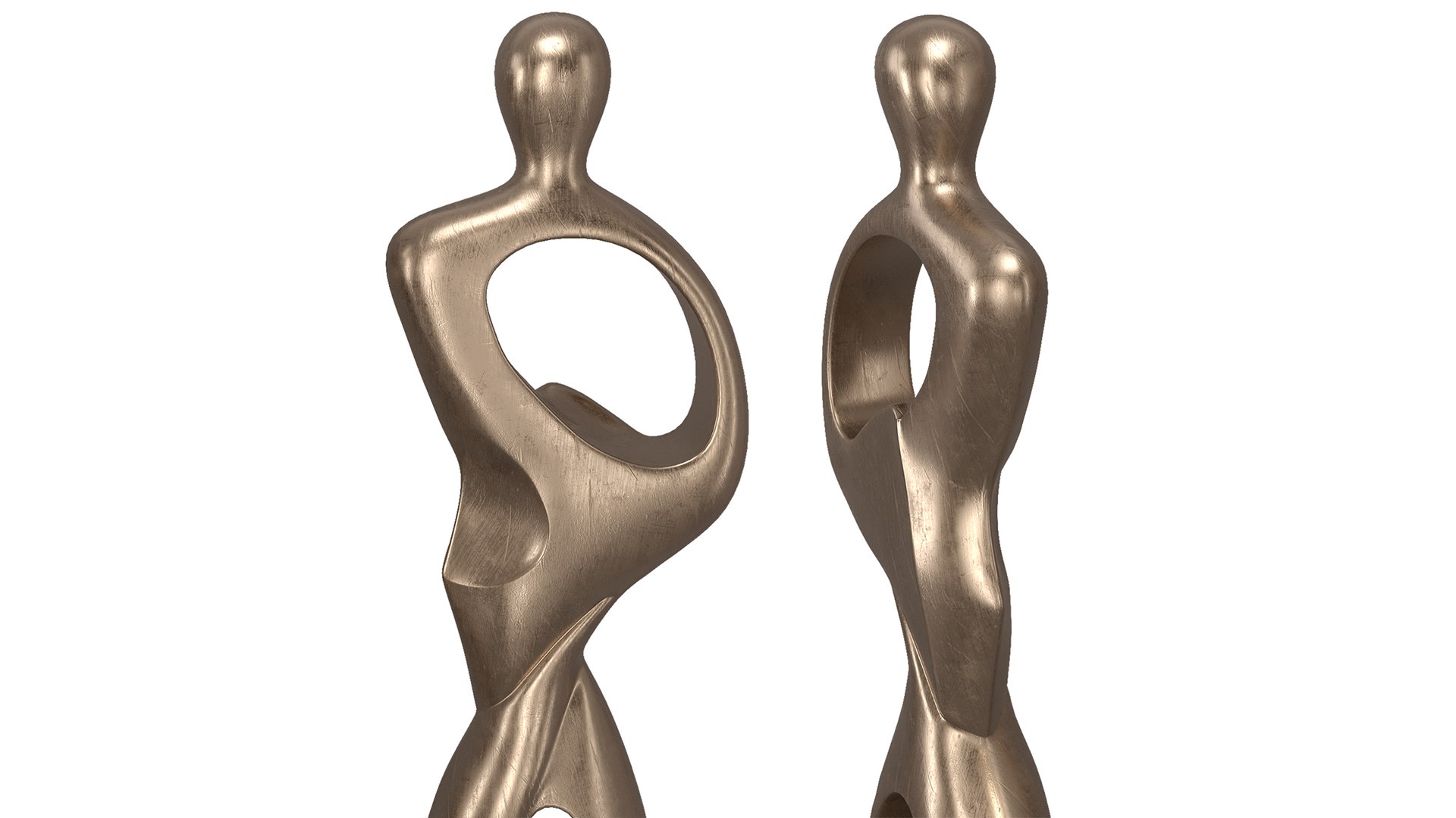 3D Contour Modern Figure Floor Sculpture - TurboSquid 2289317