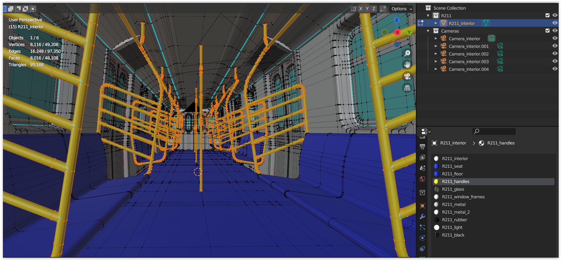 R211 Subway Car Interior 3D - TurboSquid 2068662